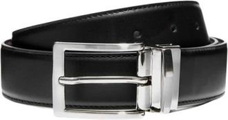 Scarosso Homme, Accessoires, Noir, Taille: 115 CM Ceinture R&eacute;versible Lisse Noir/Marron