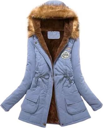 Generic Vestes dhiver 2026 pour femmes, manteaux dhiver pour femmes, grande taille, matelass&eacute;, en polaire, chaud et &eacute;pais, veste &agrave; capuche avec poche zipp&eacute;e, 