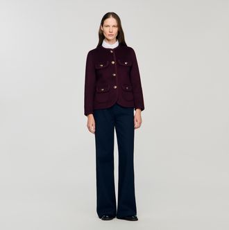 Sandro Veste double face boutonnée