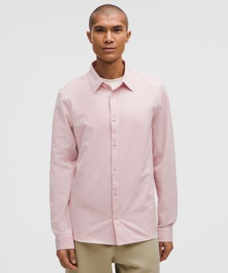 lululemon Chemise &agrave; manches longues New Venture Nouvelle coupe classique pour Hommes - Rose - Taille 3XL