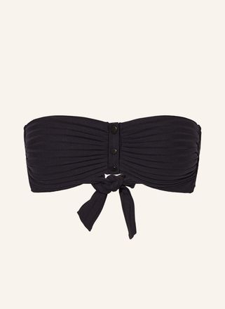Watercult Watercult Bandeau-Bikini-Top Henley Rib schwarz
