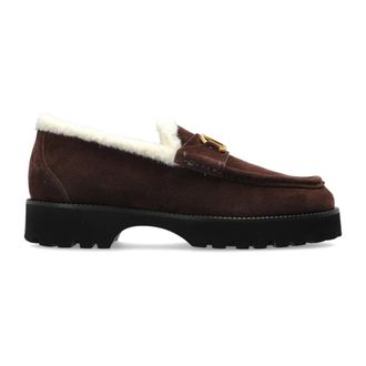 Valentino Garavani VLogo Signature Wildleder-Loafer - - Shoes - Damen - Braun - 39 1/2 EU