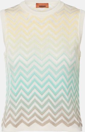 Missoni D&eacute;bardeur Zigzag en coton m&eacute;lang&eacute;