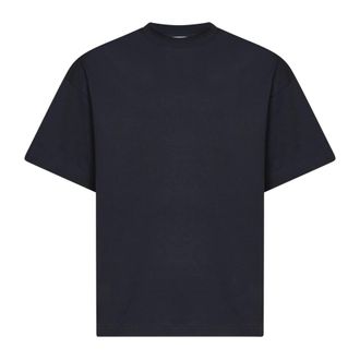 Jil Sander Ripp-Strick-Rundhals-T-Shirt - - Tops - Herren - Schwarzk - L