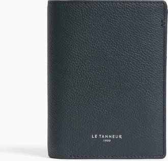 Le Tanneur Petit portefeuille vertical zipp&eacute; 2 volets Lucien en cuir grain&eacute;