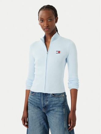 Tommy Jeans Strickjacke DW0DW20967 Hellblau Slim Fit
