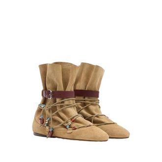 Isabel Marant Boots Letiz drap&eacute;es en veau velours