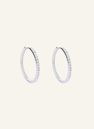 Pompidou Creolen Lillian Biggie Pav&eacute; By Glambou silber