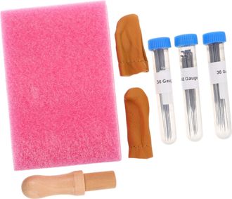 Aboofan Nadelfilzset mit Ergonomischen Holzgriffen Wollfilzwerkzeug für DIY Filzen Anfänger und Profis Inklusive Nadeln Filzmatte und Fingerlinge für Präzises