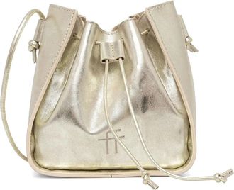 Forte_Forte Beuteltasche aus Leder - Gold