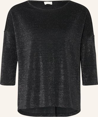 Milano Milano Italy Shirt Mit 3/4-Arm Und Glitzergarn schwarz