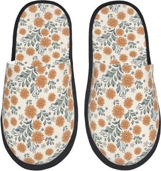 Generic Chaussons Tournesols Vintage A Confortable Pantoufles Doux Pantoufles En Coton Pour Voyage Chambre DIntérieur L
