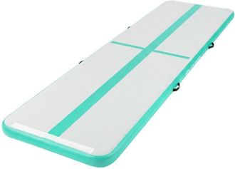 ECD Germany ECD Germany Aufblasbare Gymnastikmatte Turnmatte Airtrack 4m Mint-Gr&uuml;n, 10 cm Dicke, Tumbling Matte Air Matte Track Trainingsmatte Fitnessmatte
