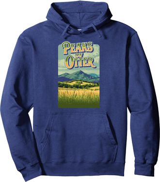 Giant Step Design Co. Peaks of Otter Blue Ridge Parkway Vintage WPA Style Artistic Pullover Hoodie