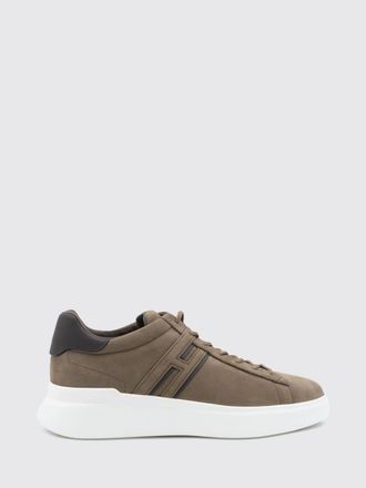 Hogan Baskets basses H580 en cuir su&eacute;d&eacute; avec logo H et semelle plateforme