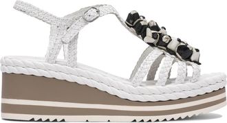 Pons Quintana Sandalen mit Keilabsatz - - Shoes - Damen - Wei&szlig; - 40 EU