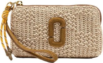 Marc Jacobs Femme, Sacs, Beige, Taille: ONE Size Summer Woven Snapshot Wristlet Bag