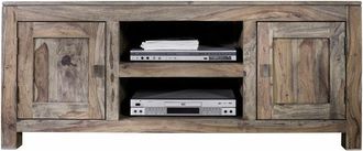 Massivmoebel24 TV-Board Sheesham 145x45x60 grau geölt nature grey 41