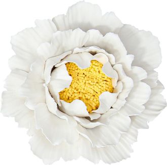 Valiclud LIFKOME Keramik Wandornament Pfingstrose Langlebig Handgefertigt 1 St&uuml;ck Wanddekoration mit Verdeckter Befestigung f&uuml;r Wohnzimmer und Wohnraum