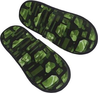 Generic Camouflage Militaire Vert Unisexe Slippers Antid&eacute;rapantes Chaussures De Maison Chaud Pantoufles Pour Automne Ext&eacute;rieur Int&eacute;rieur M