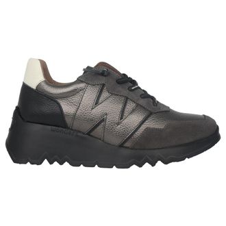 Wonders Trendiger Leder Damen Sneaker - - Shoes - Damen - Grau - 40 EU