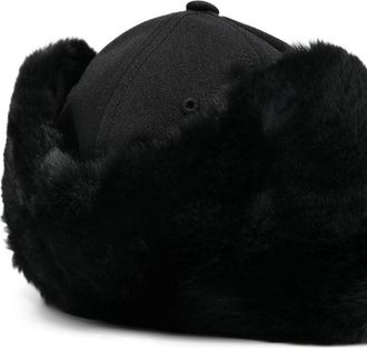 adidas JX8327 Faux Fur-Trim Recycled Polyester Baseball Cap - Black