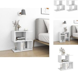 vidaXL Tables de chevet 2 pcs blanc 50x30x51,5 cm bois dingénierie - Table De Chevet - Meuble De Chambre - Meubles Blancs - Mobilier Contemporain