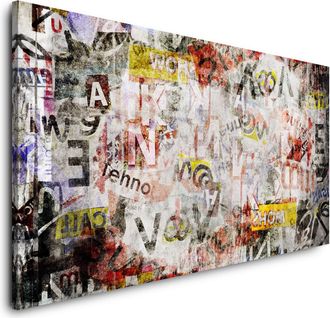 Paul Sinus Art Graffiti Kunst 120x 60cm Panorama Leinwand Bild XXL Format Wandbilder Wohnzimmer Wohnung Deko Kunstdrucke