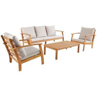 Sweeek Gartenlounge-Set f&uuml;r 5 Personen aus Akazienholz