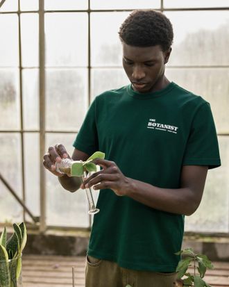 Faguo T-shirt vert sapin coton et fibre de caf&eacute;