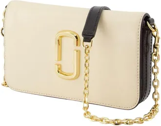 Marc Jacobs Womens The Wallet On Chain - Marc Jacobs Leather Ivory Cowhide Bags Wallets-On-Chain