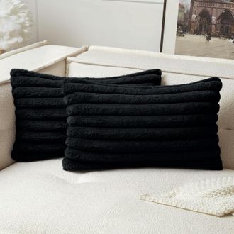 Miulee Pl&uuml;sch Kissenbezug 40x60 Deko Flauschige Kissenbez&uuml;ge Kunstpelz Fell Sofakissen Flauschig Dekokissen Kissenh&uuml;lle f&uuml;r Wohnzimmer Schlafzimmer Sofa Kusc