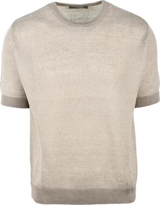 Daniele Fiesoli Homme, Pulls, Beige, Taille: S Pullover Girocollo