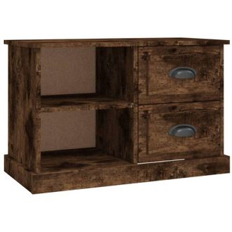vidaXL Vidaxl - Meuble tv ch&ecirc;ne fum&eacute; 73x35,5x47,5 cm bois ding&eacute;nierie