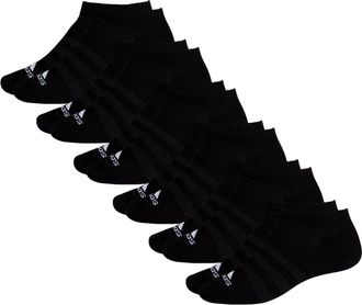 adidas 6 Paar Herren Damen Unisex Socken C SPW Low Sneaker, Farbe:Schwarz, Gr&ouml;&szlig;e:46-48, Artikel:-black