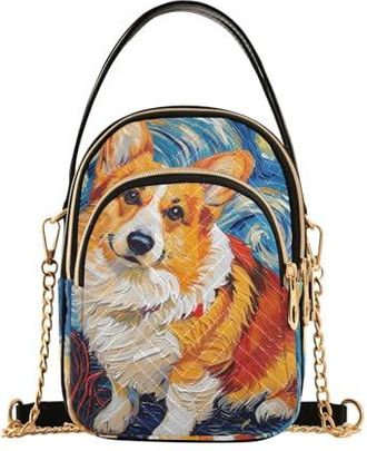 Mnsruu Sacs à bandoulière pour femme - Peinture à lhuile - Ciel étoilé - Petit sac à bandoulière - Sac à main avec sangle réglable