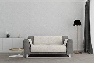 Italian Bed Linen Glamour rutschfest Sofa Abdeckung, Creme, 2 Plätze