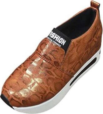 Generic Chaussures Paillettes Femme,Chaussures D&eacute;Contract&eacute;Es &agrave; Plateforme en Maille Respirante Confortables Et L&eacute;G&egrave;Res Id&eacute;Ales Au Quotidien Mod&egrave;Le &agrave; Enfiler p