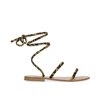Saint Barth Femme, Chaussures, Brun, Taille: 39 EU Wrap Flat Sandal