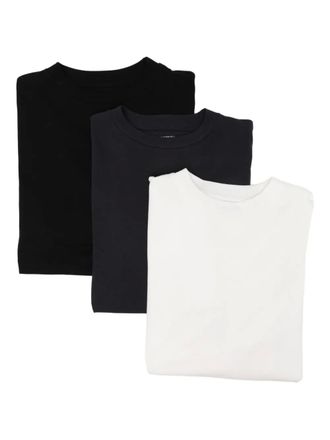 Jil Sander lot de trois t-shirts à patch logo - Noir