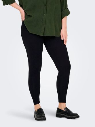 Only Carmakoma Leggings ONLY CARMAKOMA CARTIME LEGGINGS NOOS, Damen, Gr. L (50/52), N-Gr, schwarz, Jersey, Obermaterial: 95% Baumwolle, 5% Elasthan, unifarben, regul