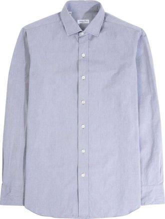 Salvatore Piccolo Homme, Chemises, Bleu, Taille: 2XL Shirt Man Handmade