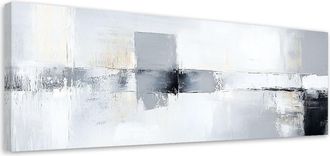 Feeby Bild auf Leinwand - Wandbilder Wohnzimmer Aesthetic - Moderne Industrielle Abstraktion - 120x40 1tlg - Schlafzimmer Wandekoration - Bilder Zimmer - Li