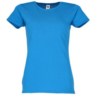 Fruit Of The Loom Ladies Iconic T-Shirt Gr&ouml;&szlig;e S - XXL, Farbe:azurblau, Gr&ouml;&szlig;e:XL