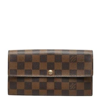 Louis Vuitton Portefeuille long (bi-pli) Pre-owned - Femme - Pre-owned - Brun - Taille: ONE Size