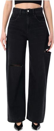 Icon Denim Los Angeles Femme, Jeans, Noir, Taille: W25 Wide Jeans