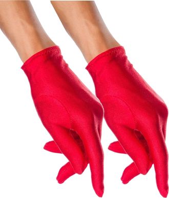 Dirndline Fingerhandschuhe Kurze Satin-Handschuhe