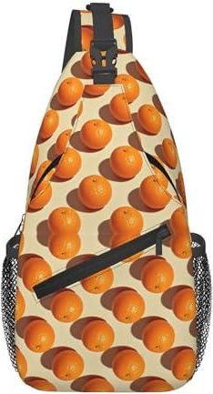 Generic Durable Sacoche Port&eacute; &eacute;paule Art des fruits orange Sling Sac &agrave; Bandouli&egrave;re L&eacute;ger Sac &agrave; Dos Militaire pour Cyclisme Femme Randonn&eacute;e