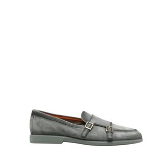Santoni Loafer mit Doppelschnalle - - Shoes - Herren - Grau - 43 EU