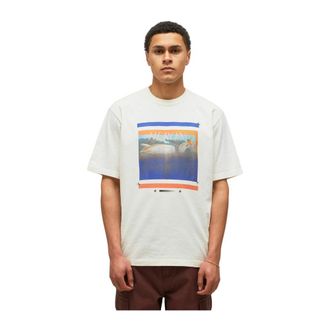 Heron Preston Homme, Tops, Blanc, Taille: M Tee-shirt Imprim&eacute; Color&eacute;
